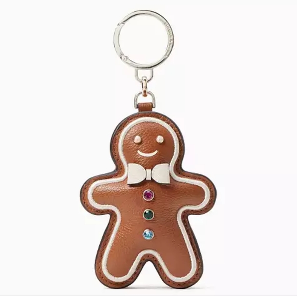 kate spade | Accessories | Nwt Kate Spade Gingerbread Man Key Chain Bag ...